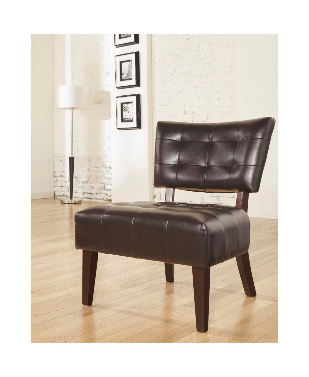 Click here for Simplie Fun Furniture Blended Leather Tufted Accen... prices