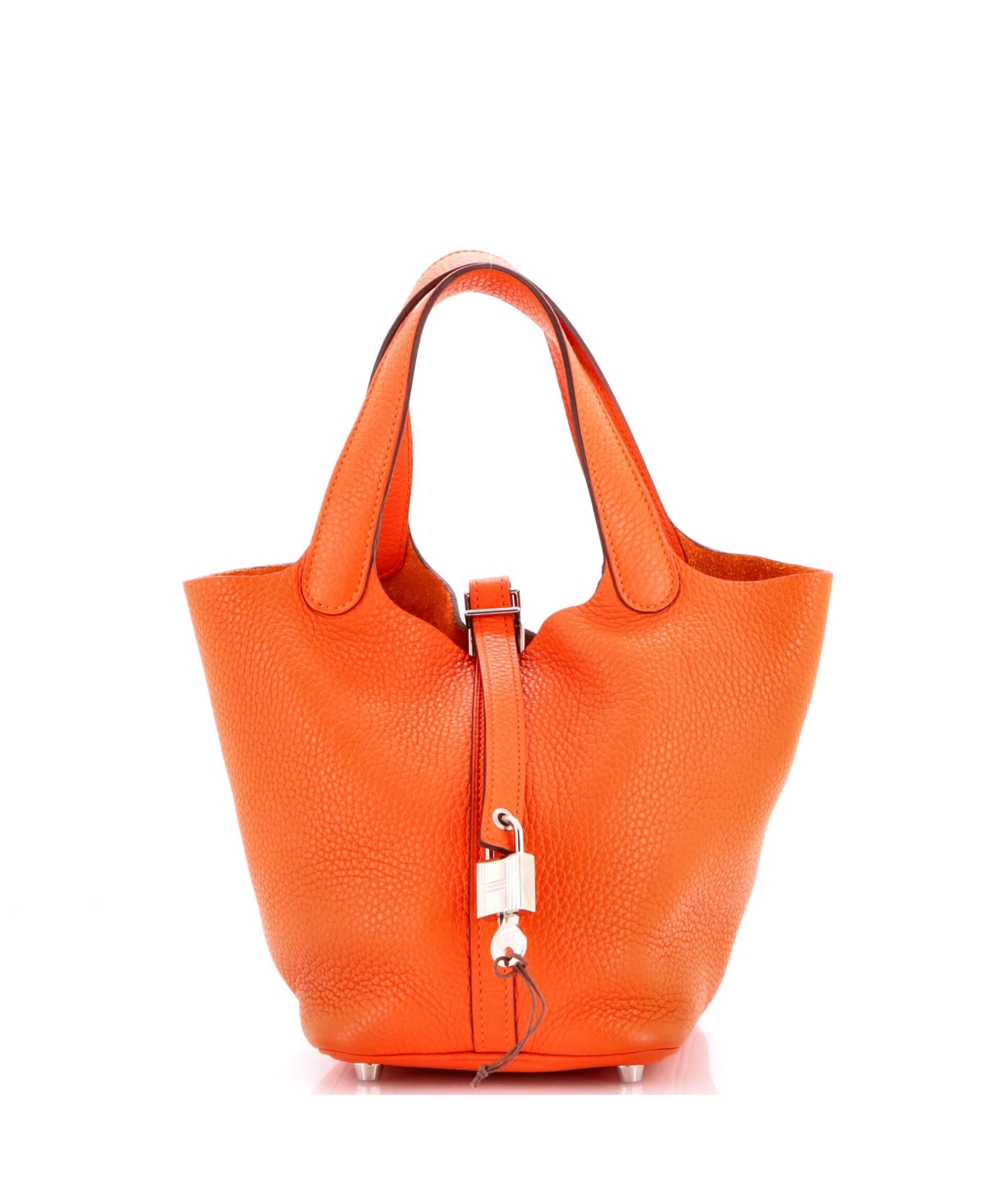 Click here for Pre-Owned HERMES Pm Picotin Lock Bag Clemence - Or... prices