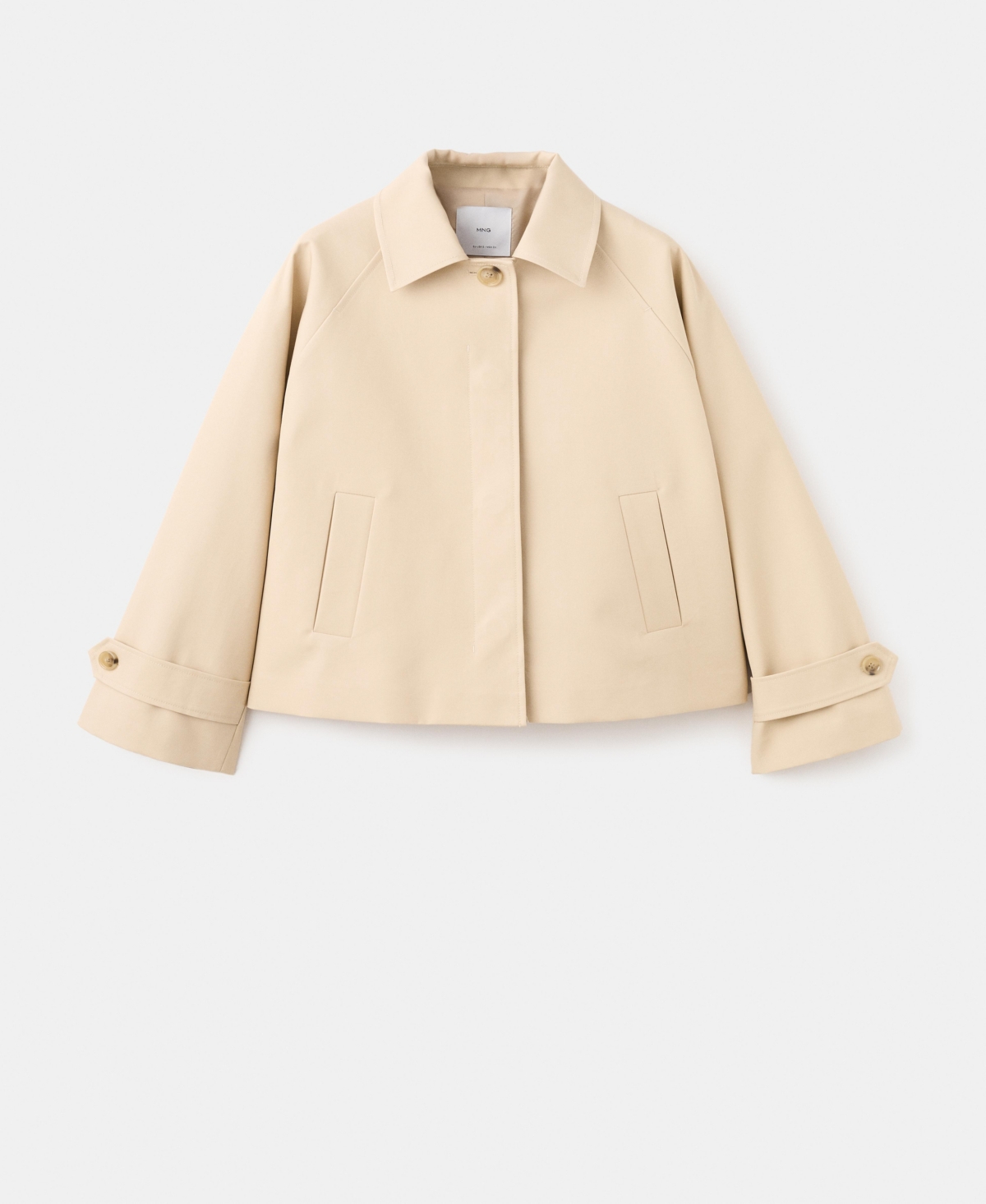 Click here for Mango Womens Oversized Short Trench Coat - Beige prices