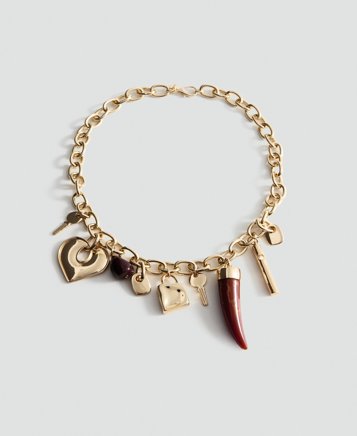 Click here for Mango Womens Pendant Chain Necklace - Gold prices