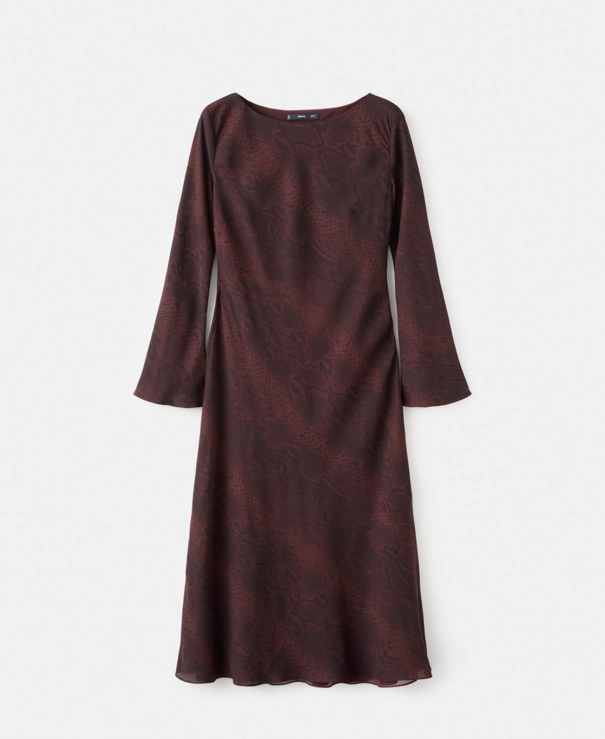 Click here for Mango Womens A-Line Animal-Print Dress - Burgundy prices