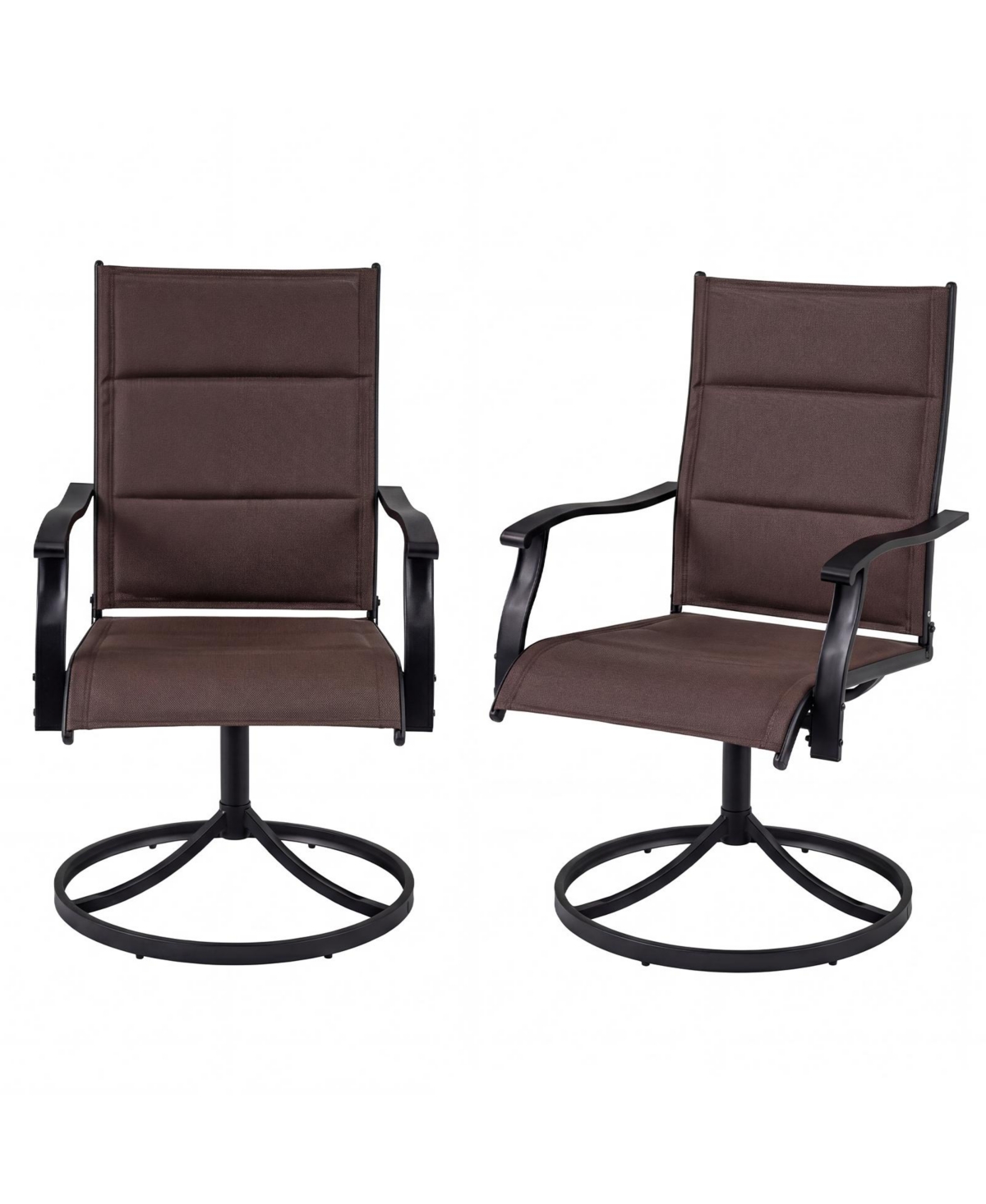 Click here for Gymax Padded Patio Swivel Chairs Set of 2 Ergonomi... prices