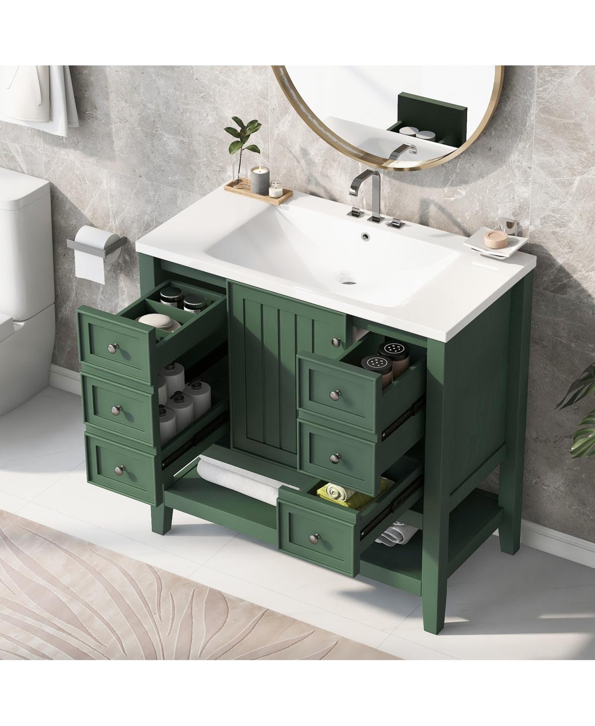Click here for Sillysis 36 Bathroom Vanity with Ceramic Sink  Sol... prices