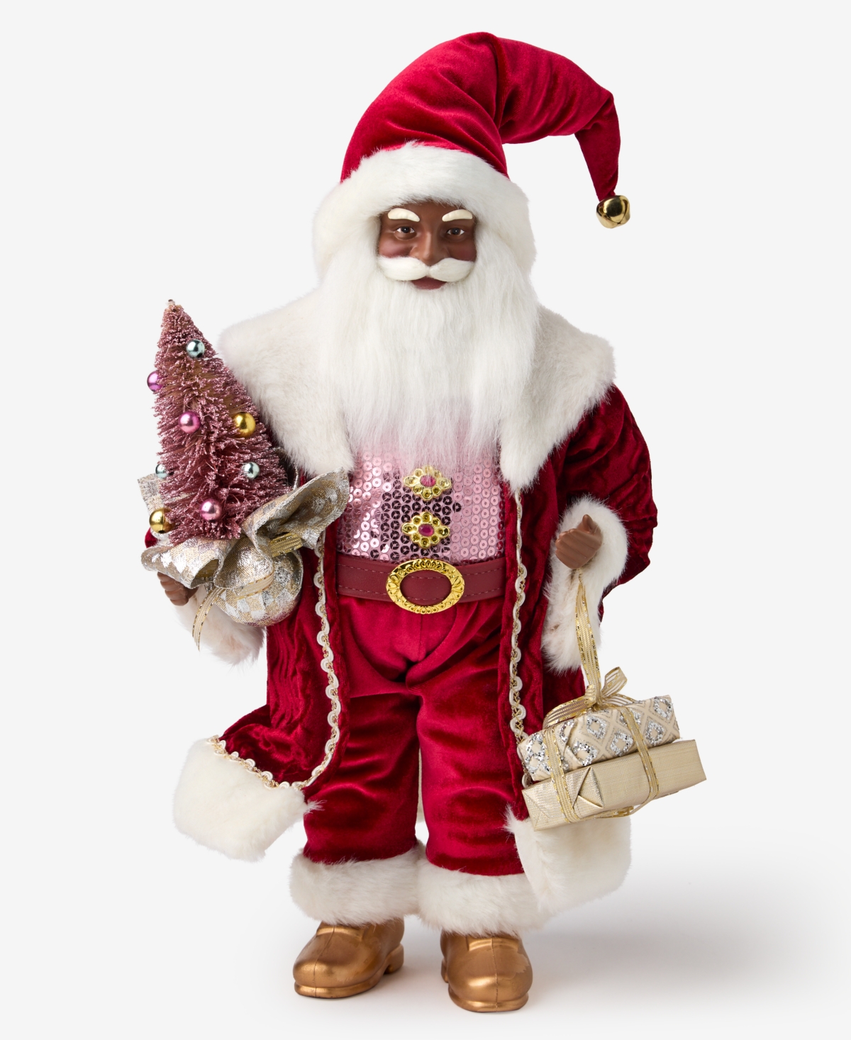 Click here for Holiday Lane Whimsy African American Standing Sant... prices