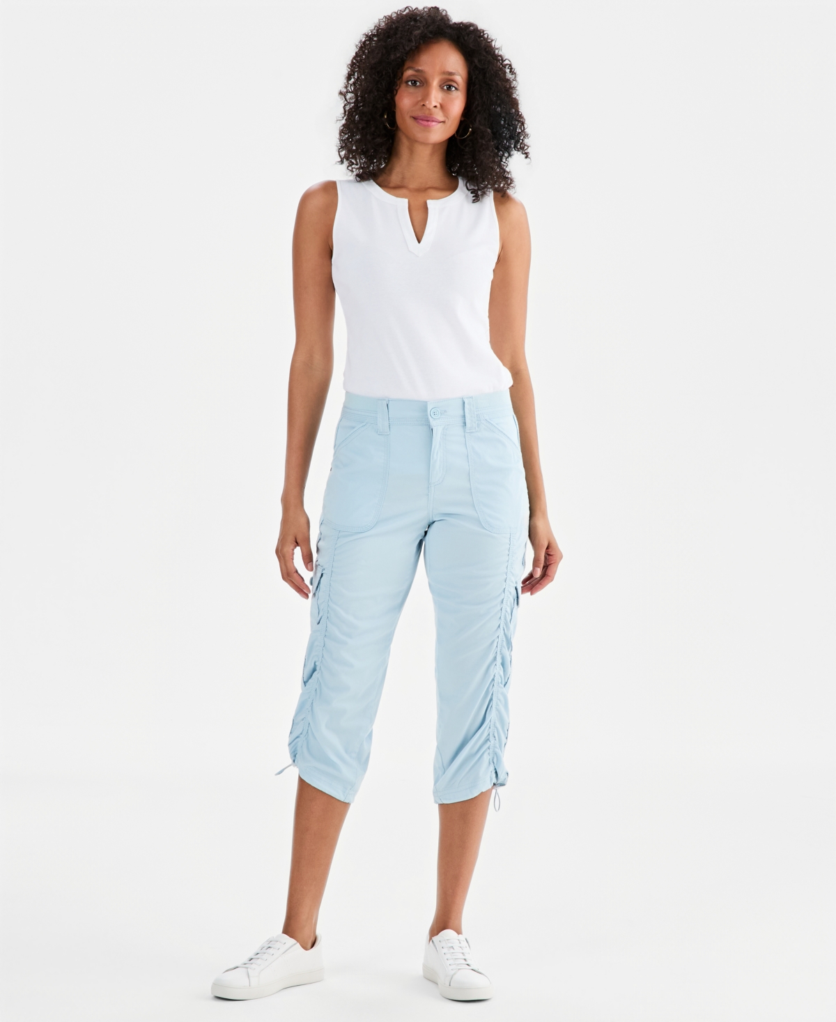 Click here for Style & Co Womens Mid-Rise Cargo Capri Pants  Excl... prices
