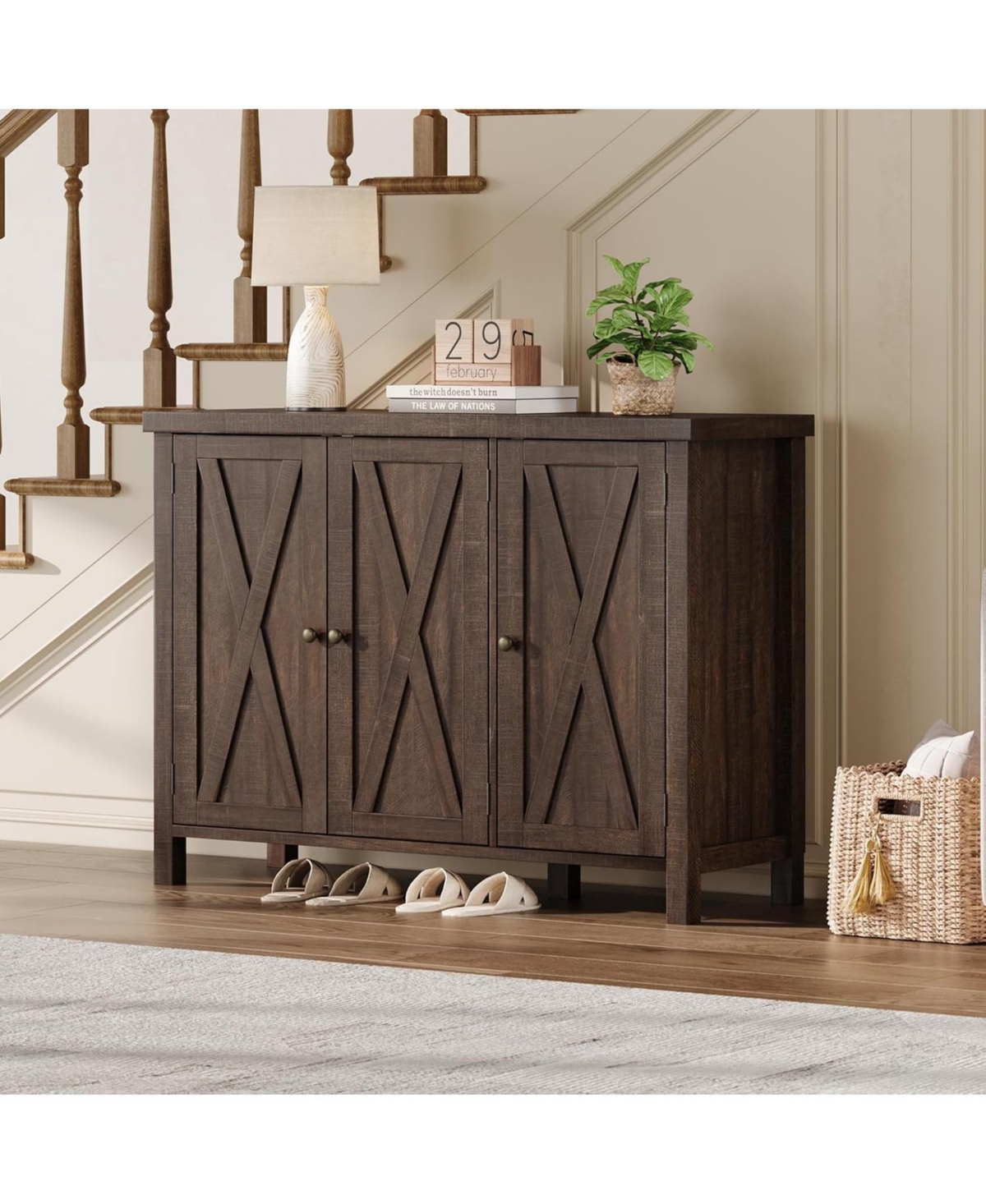 Click here for gaomon Shoe Cabinet with Doors Farmhouse 35 in Sho... prices