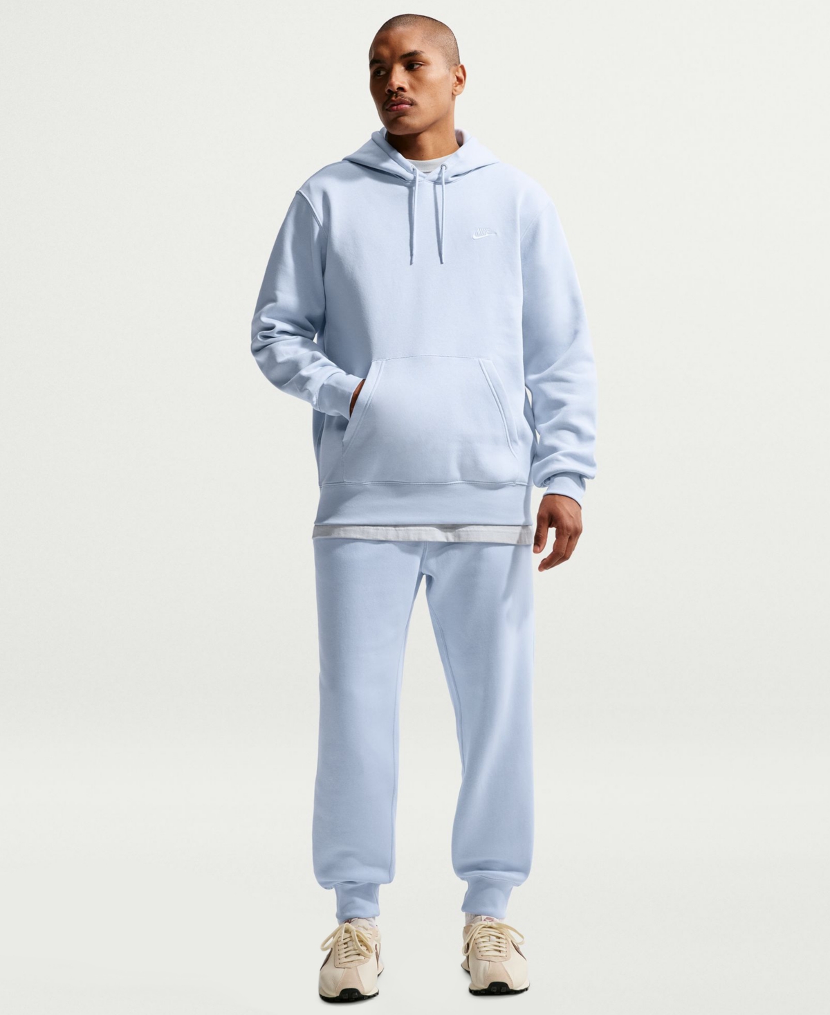 Click here for Nike Club Mens Pullover Fleece Logo Hoodie - Hydro... prices