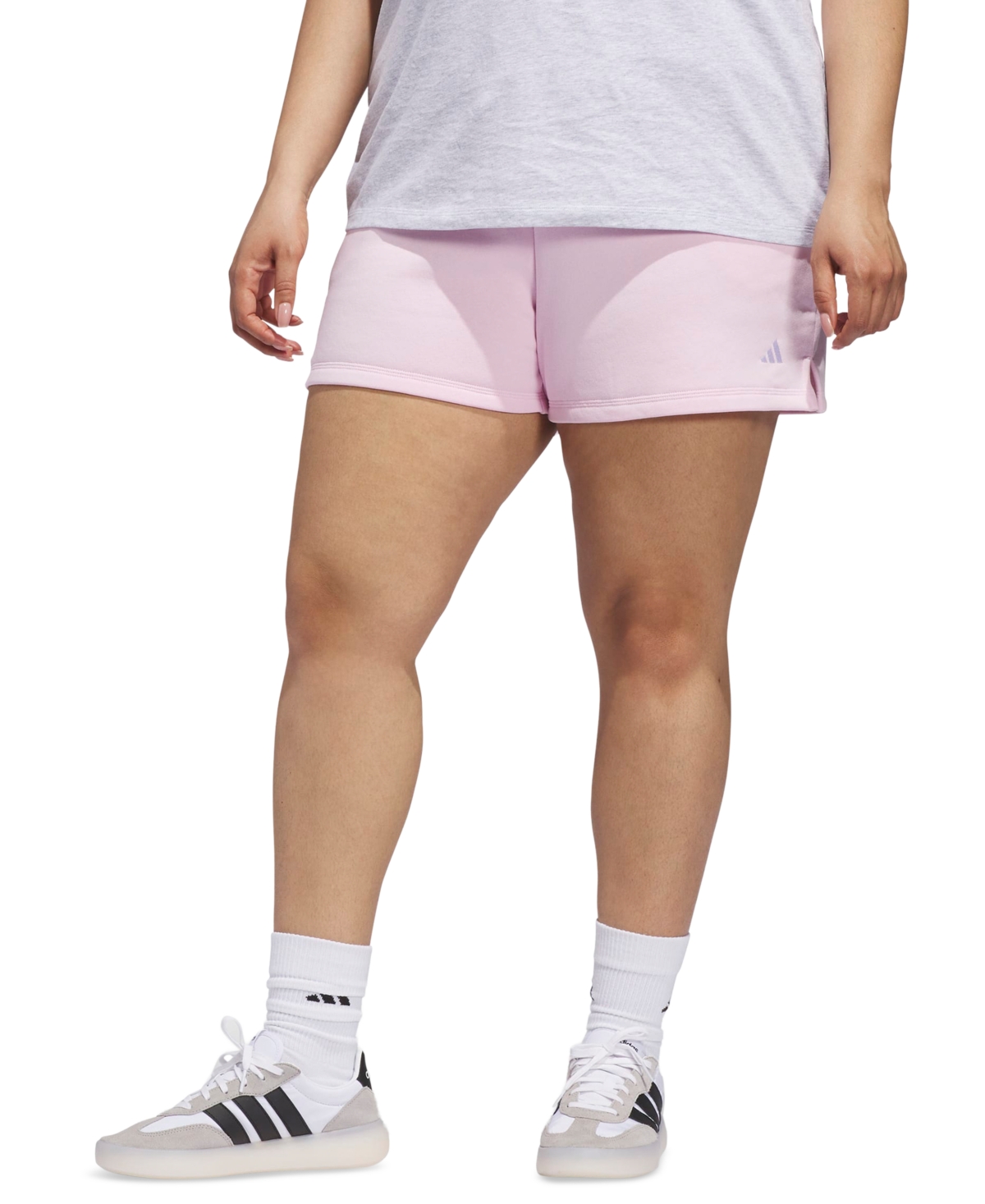 Click here for adidas Plus Size Essentials Small Logo Shorts - Cl... prices