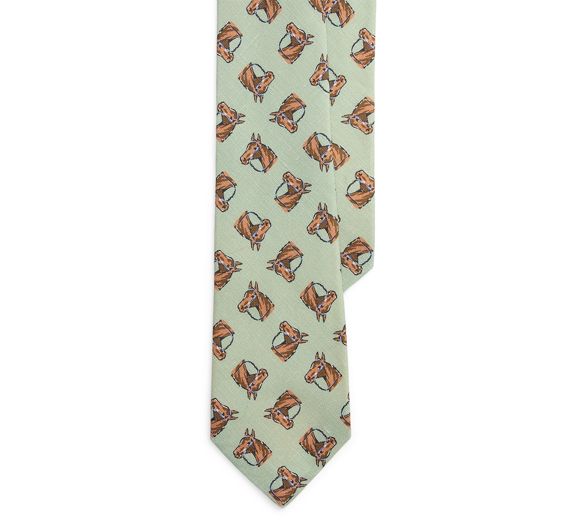Click here for Polo Ralph Lauren Mens Equestrian Linen Tie - Gree... prices