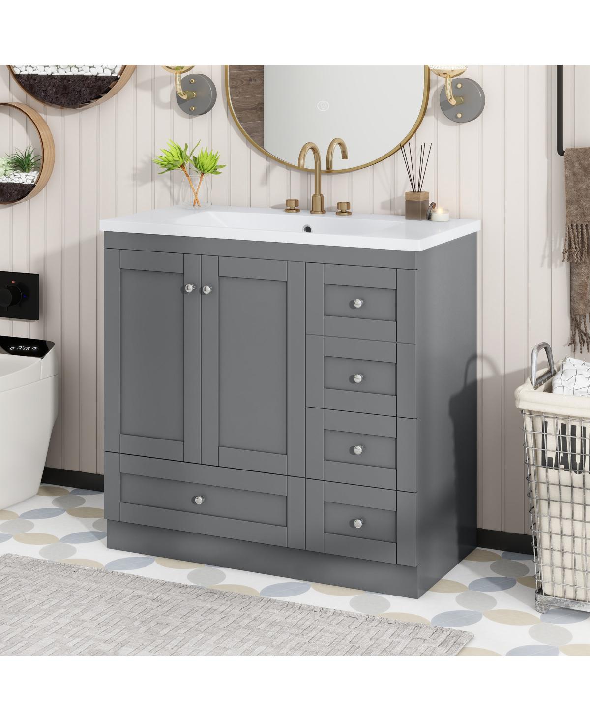 Click here for Sillysis 36" Shaker Bathroom Vanity with Resi... prices