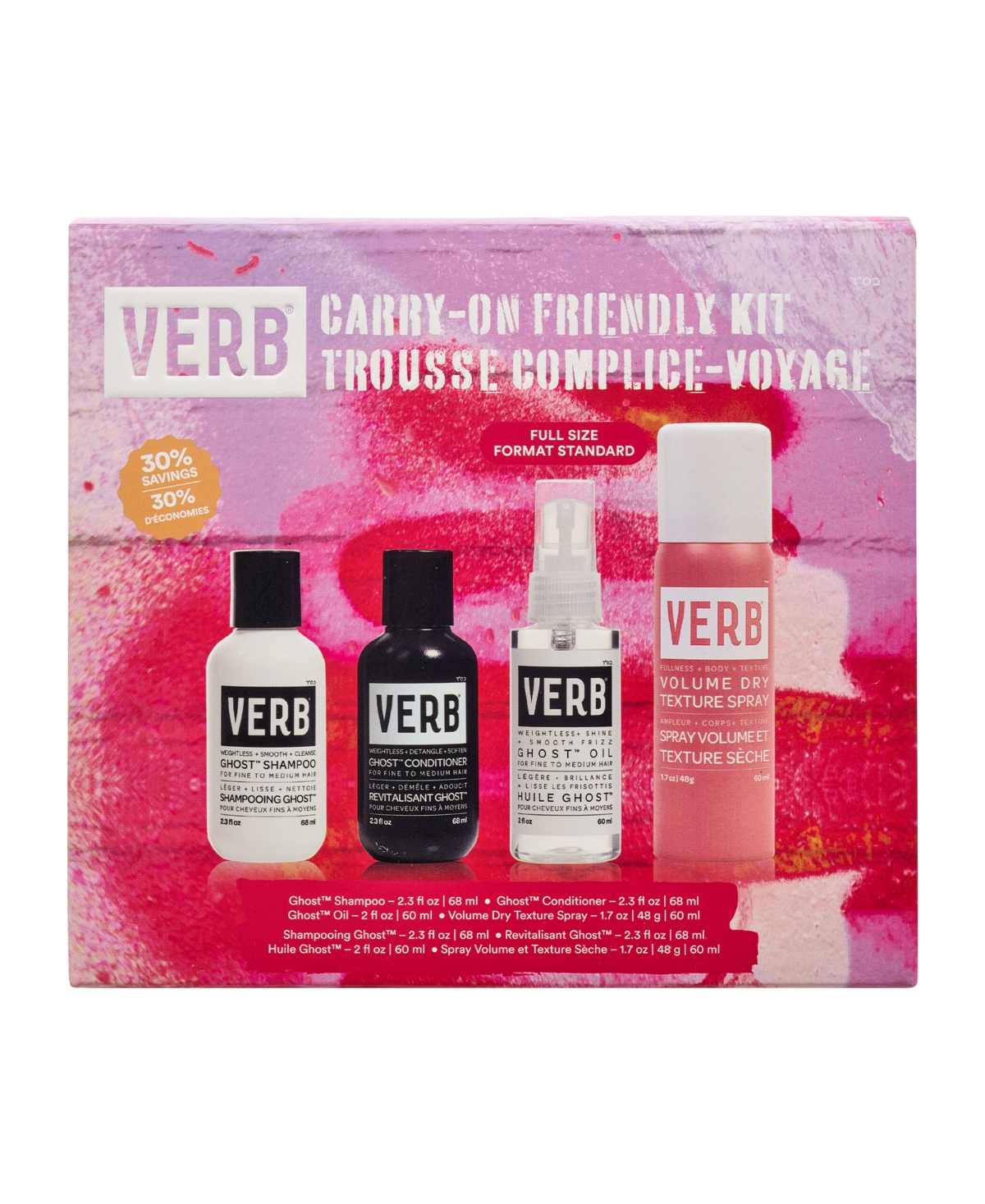 Click here for Verb 4-Pc. Carry-On Friendly Kit prices