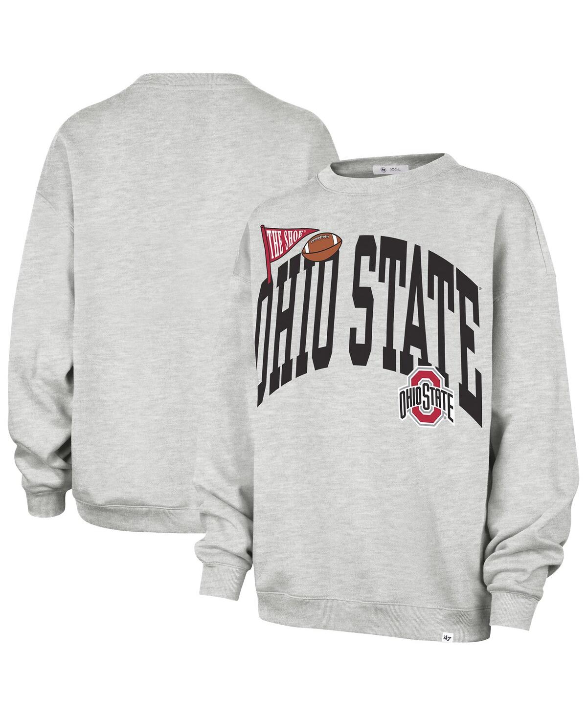 Click here for 47 Brand Womens Gray Ohio State Buckeyes Icon Flee... prices