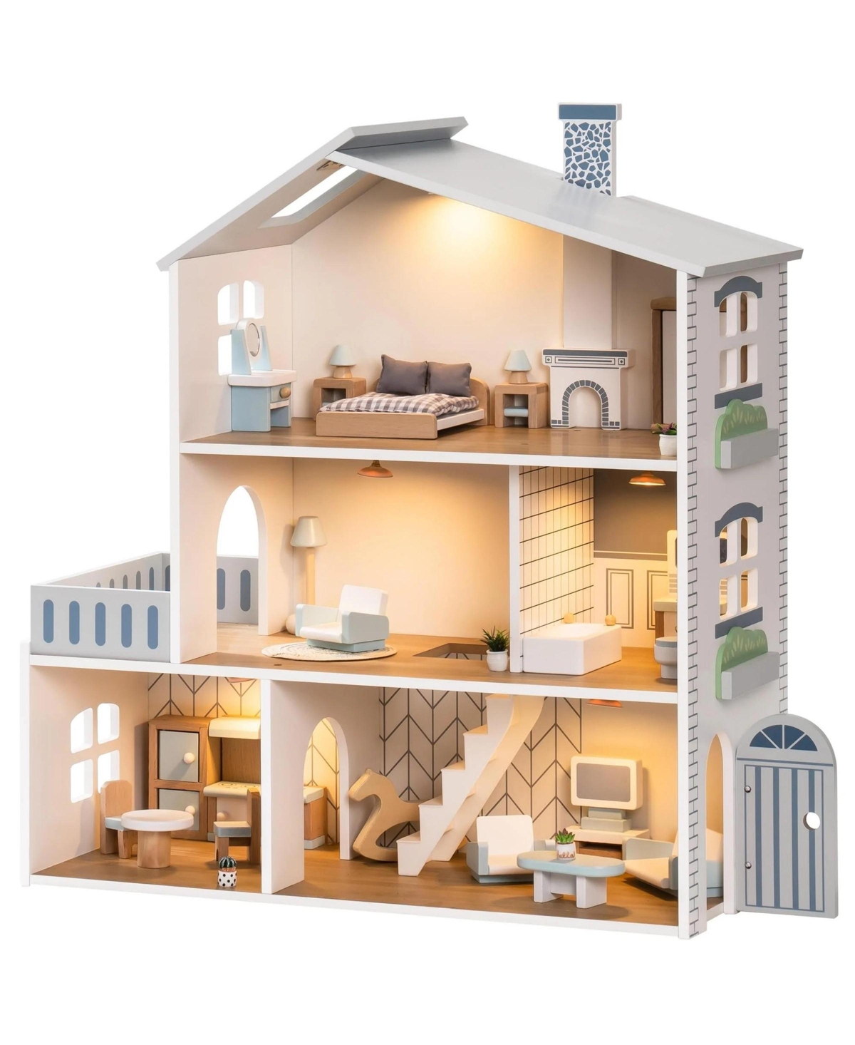 Click here for Robotime Nordic Style Dollhouse with 29 Accessorie... prices