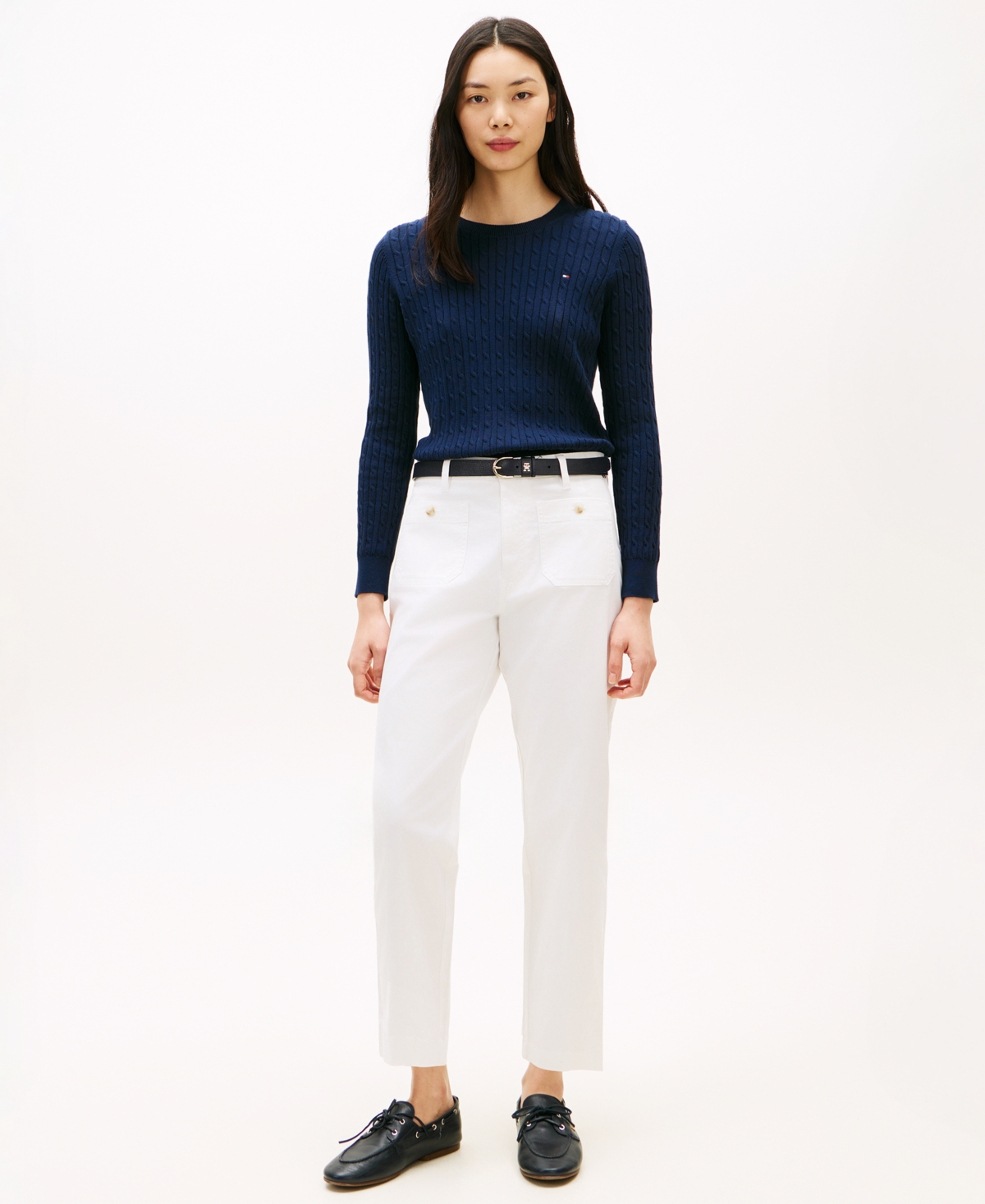 Click here for Tommy Hilfiger Womens Twill Patch Pocket Chinos Pa... prices