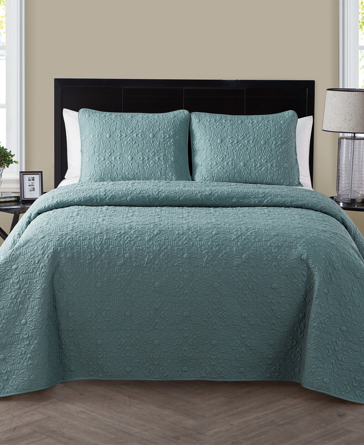 Click here for Vcny Home Caroline Embossed 3-Pc. Quilt Set  King... prices
