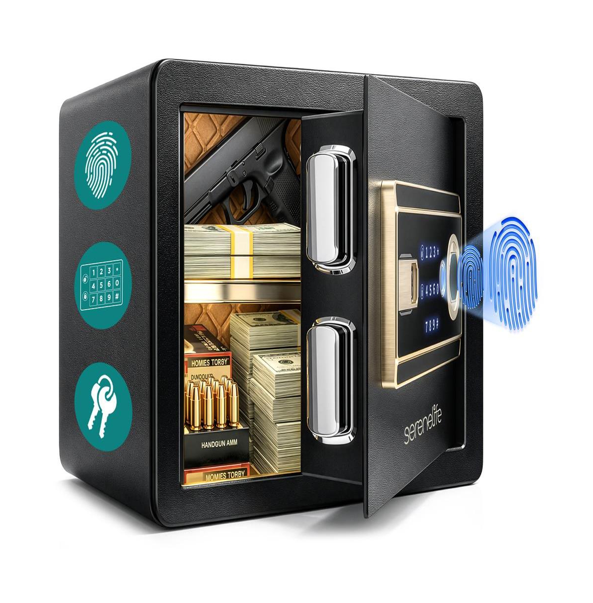 Click here for SereneLife Biometric Fingerprint Safe with Keypad... prices