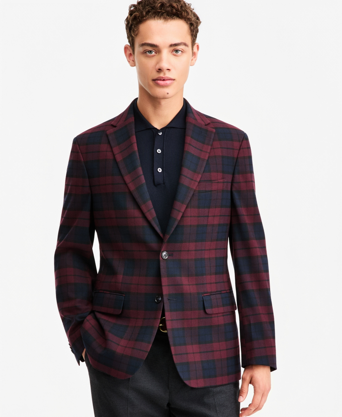 Click here for Tommy Hilfiger Mens Plaid Modern-Fit Sport Coat -... prices