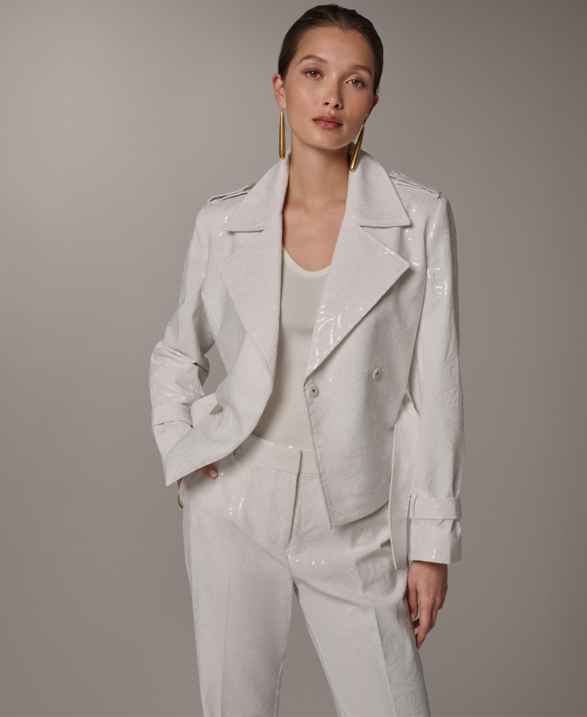 Click here for Donna Karan New York Womens Notch Lapel Collar Jac... prices