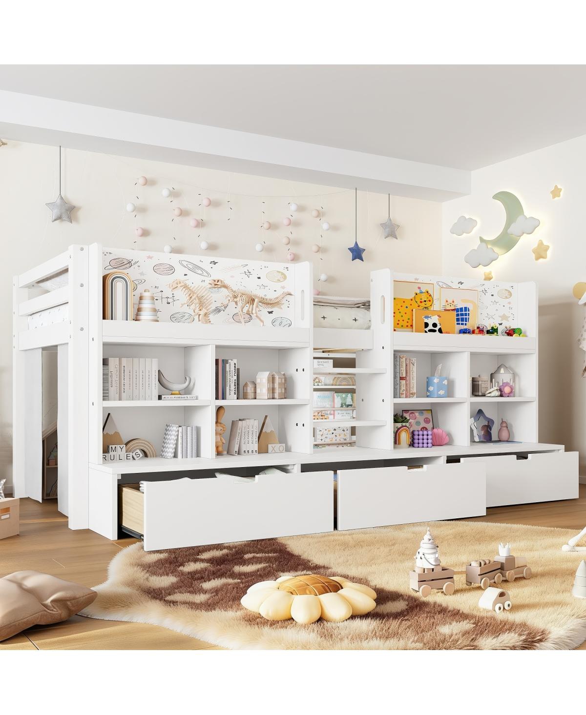 Click here for Streamdale Furniture Twin Xl Loft Bed with Multi-S... prices