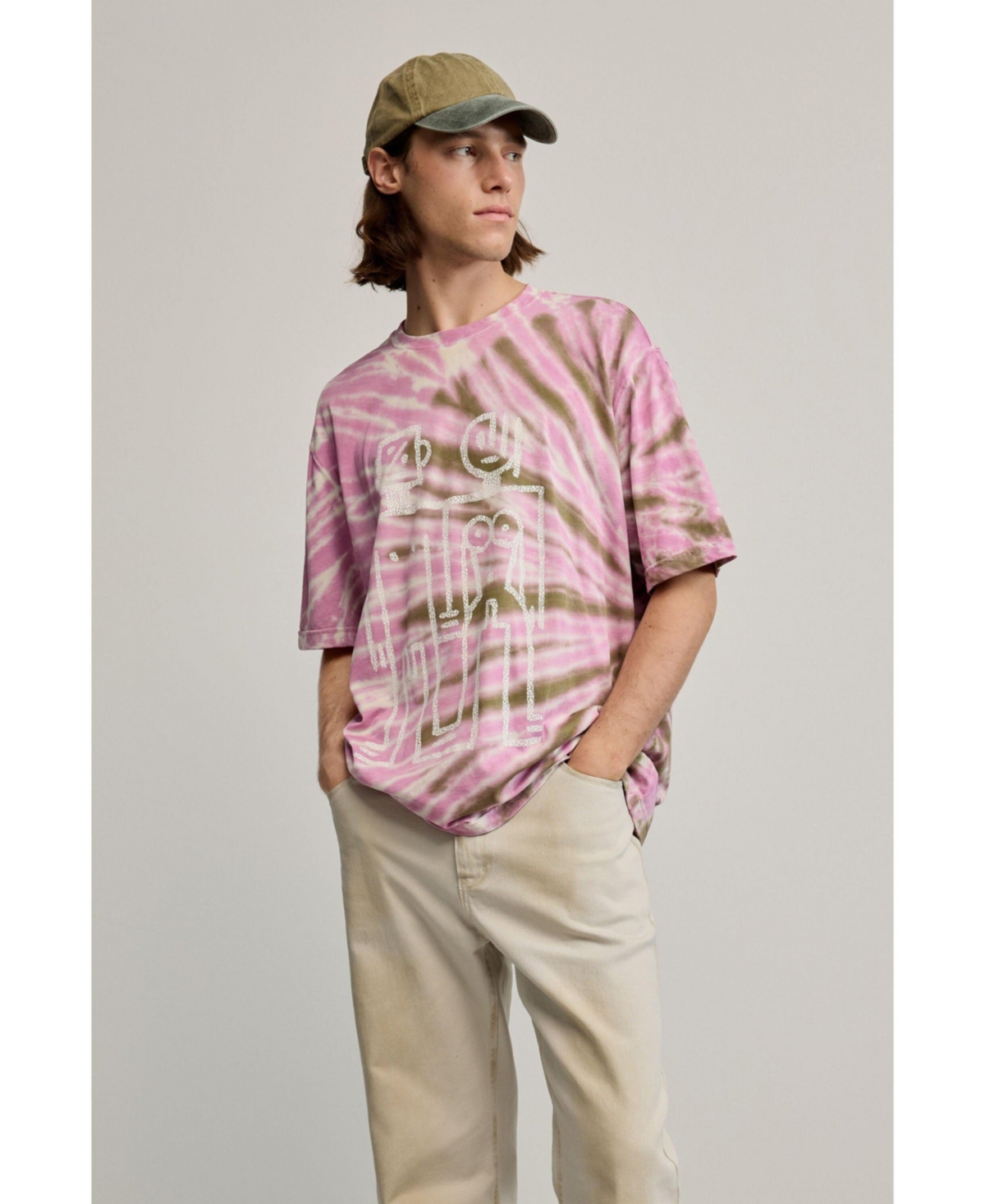 Click here for Desigual Mens Tie-dye t-shirt - Orange prices