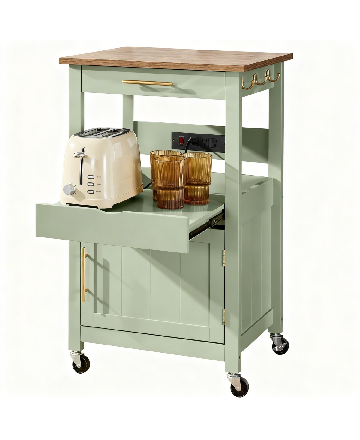 Click here for Yigii Kitchen Cart with Cabinet  Drawer  Pull-out... prices
