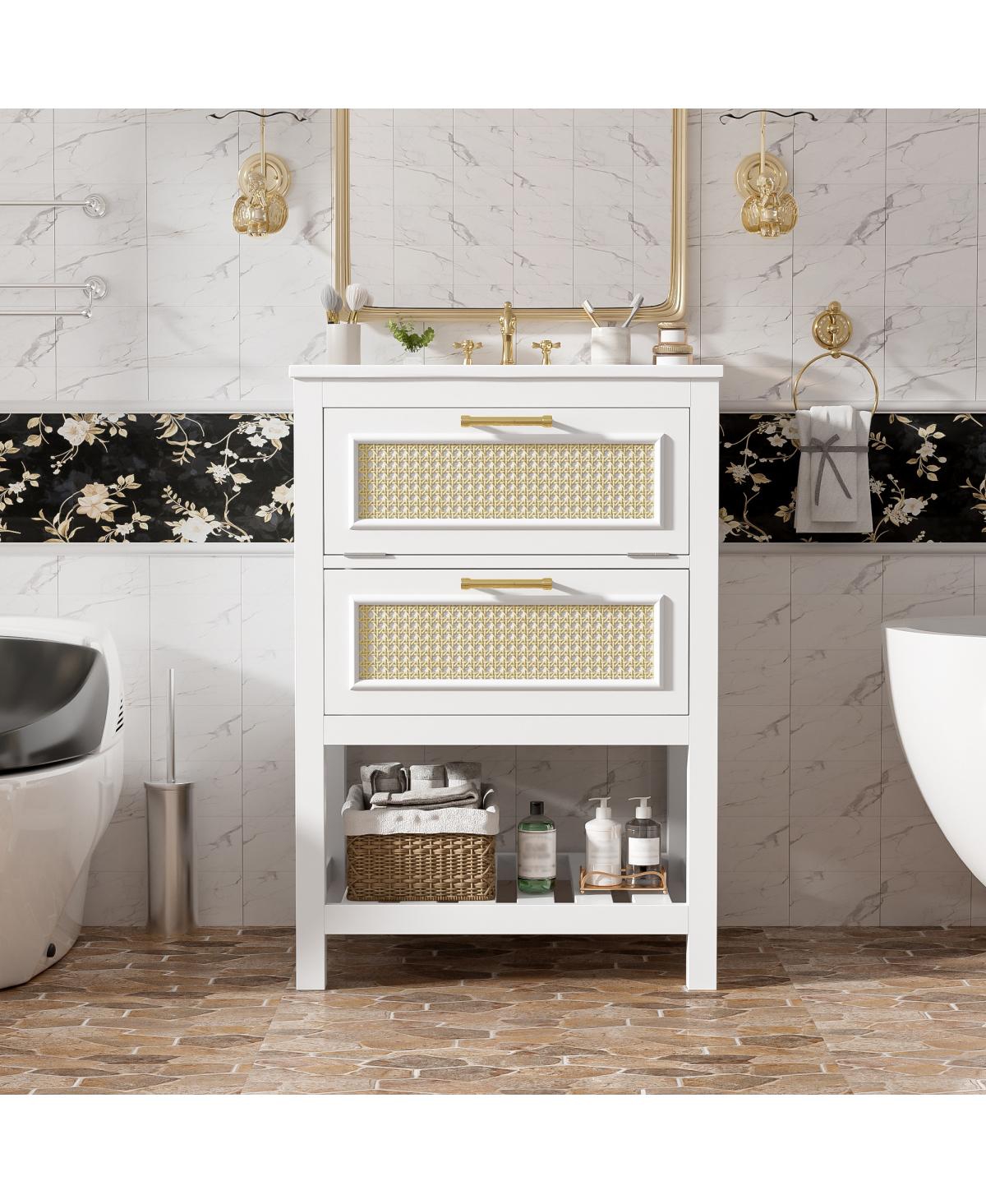 Click here for Sillysis 24 Inch Freestanding Bathroom Vanity with... prices