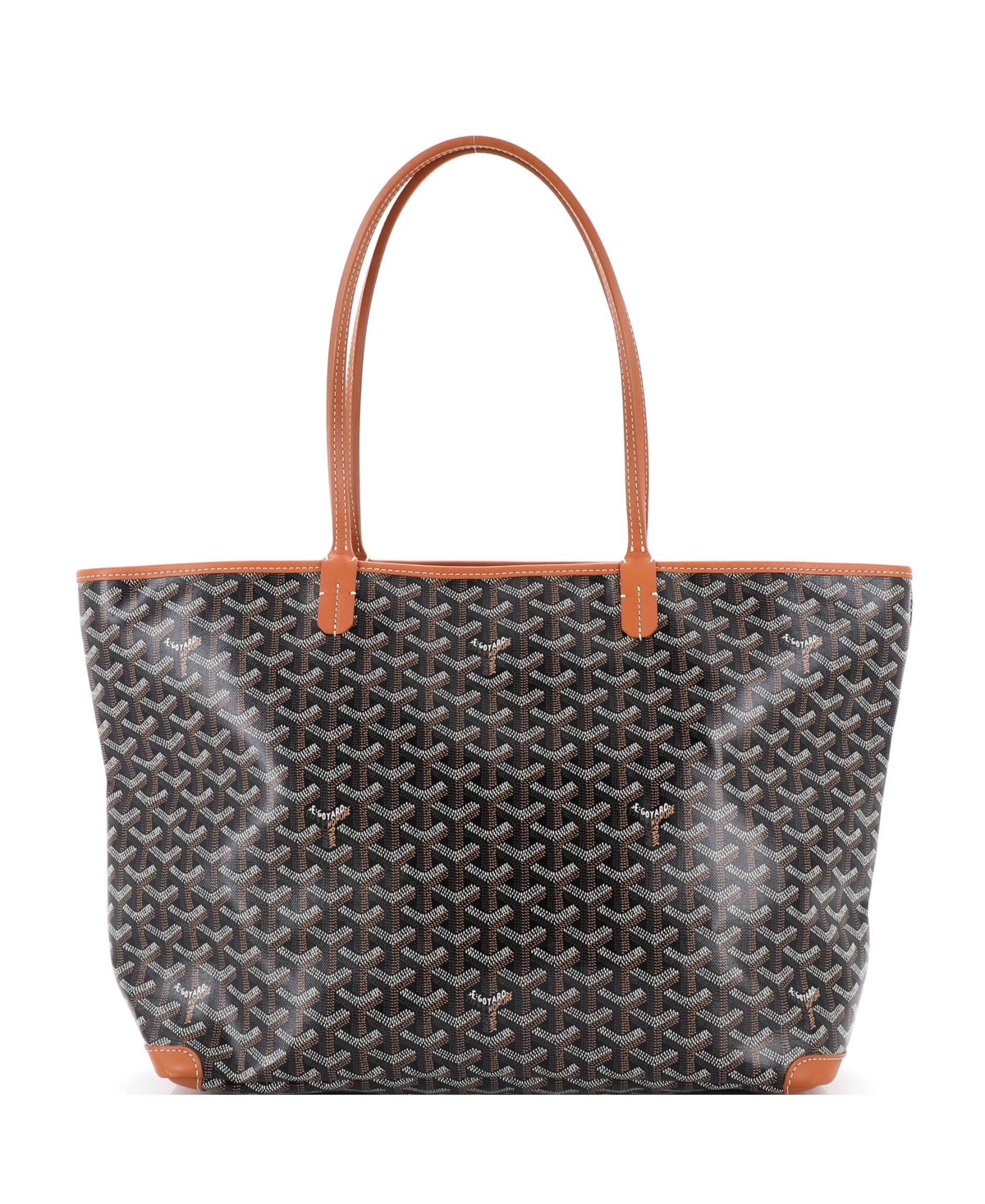 Click here for Pre-Owned Goyard Mm Artois Tote Coated Canvas - Br... prices
