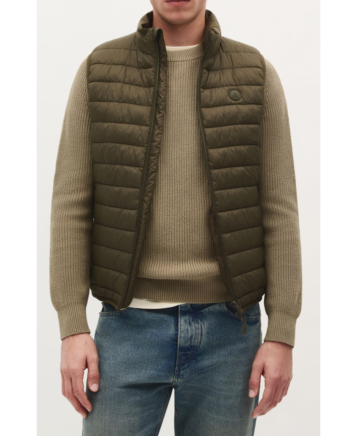 Click here for Scalpers Mens New Gstaad Vest - Dark khaki prices