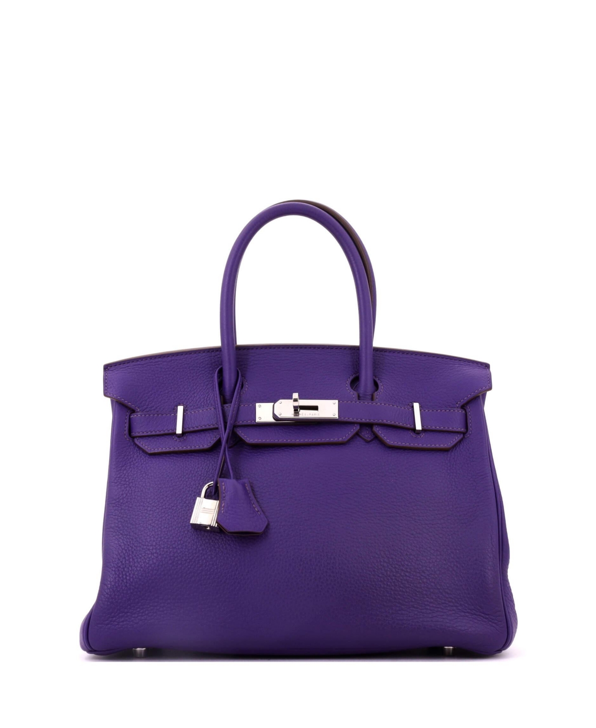 Click here for Pre-Owned HERMES Birkin 30 Handbag Purple Clemence... prices