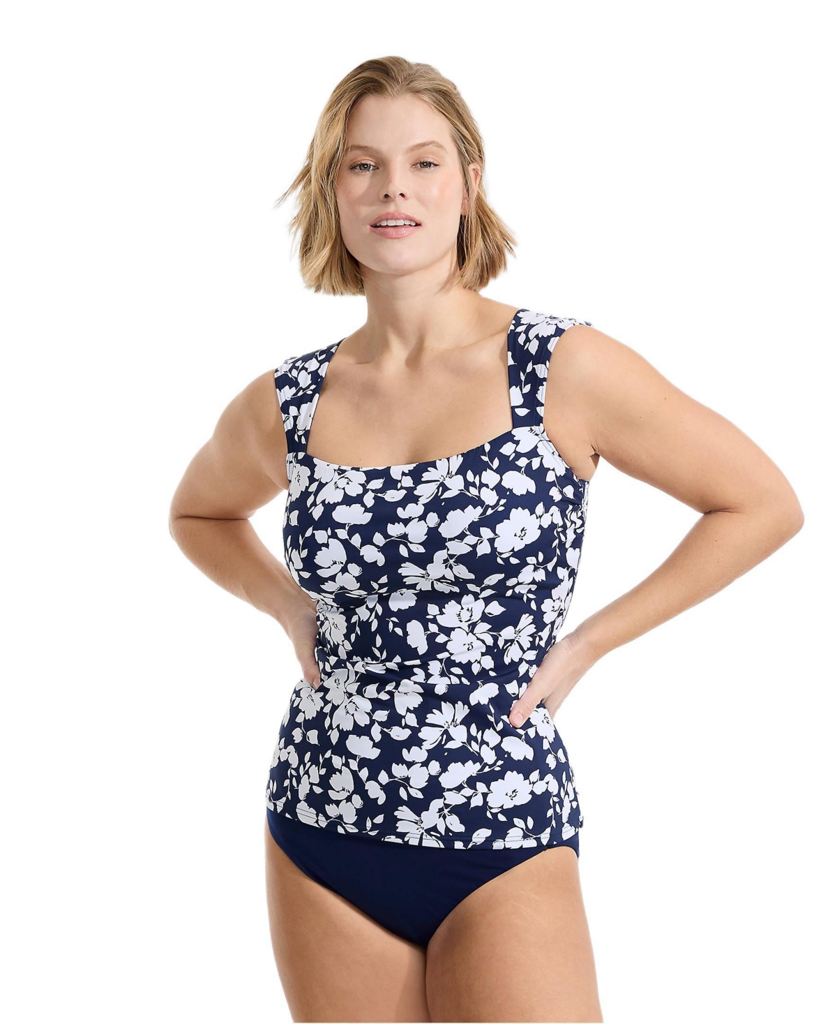 Click here for Lands End Womens Plus Size Square Neck Underwire T... prices