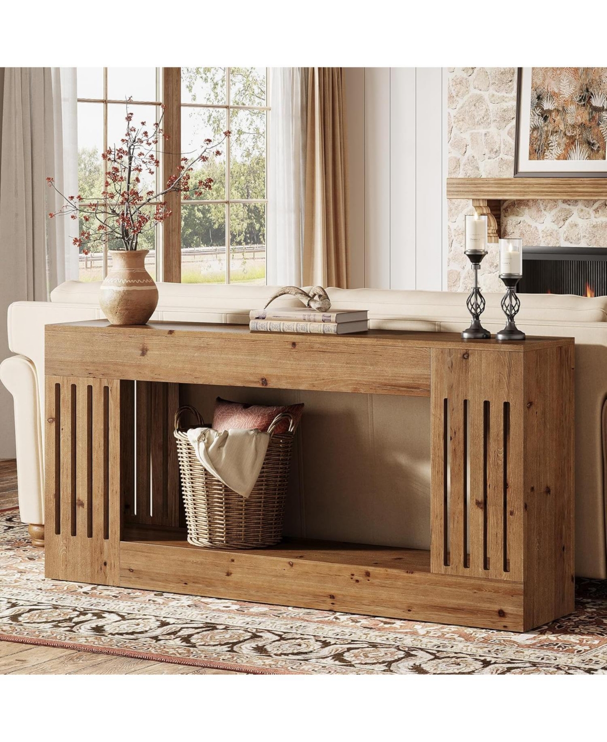 Click here for Tribesigns 63-Inch Sofa Table  Solid Wood  Vertica... prices