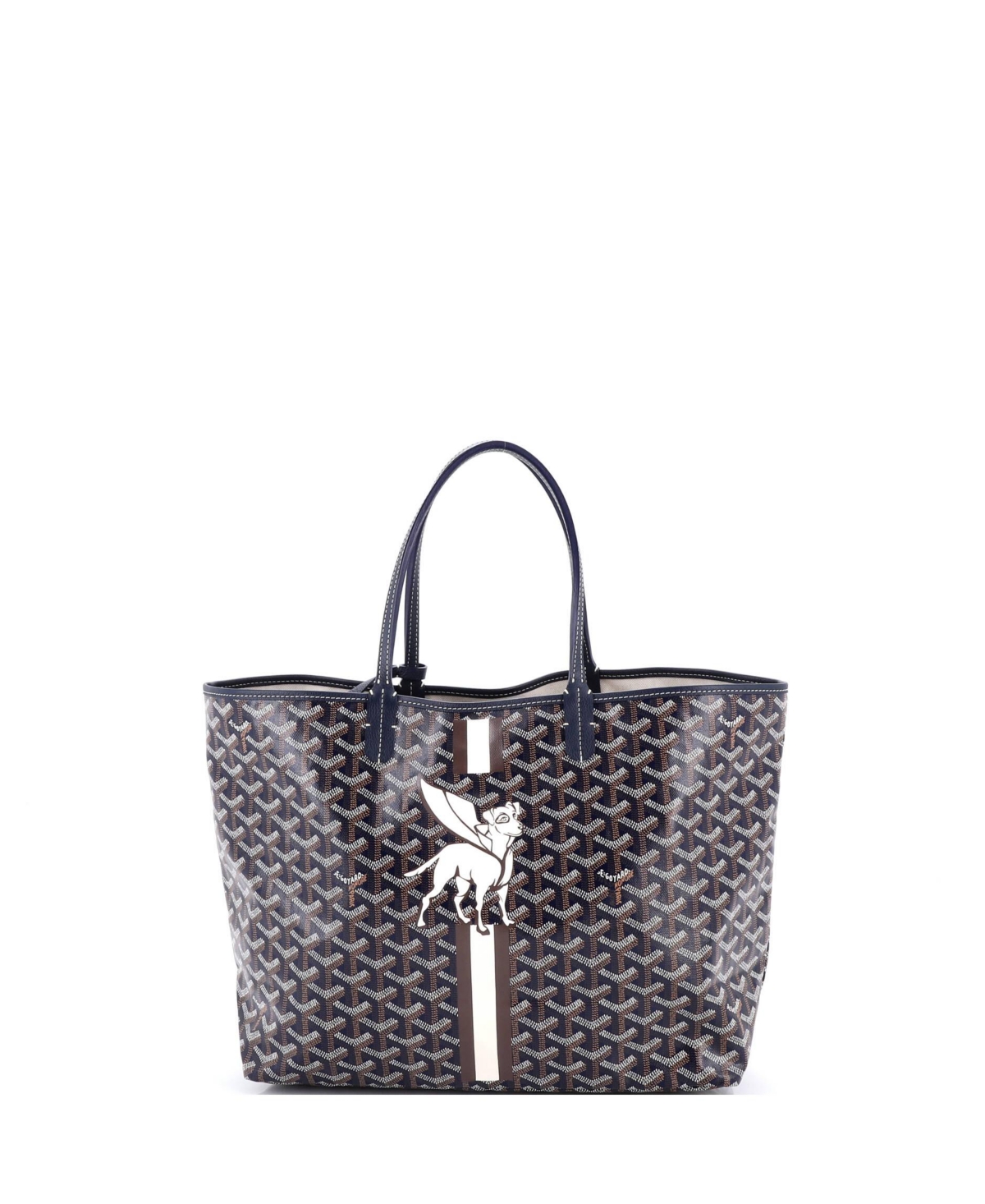 Click here for Pre-Owned Goyard Pm Saint Louis Tote Printed Coate... prices