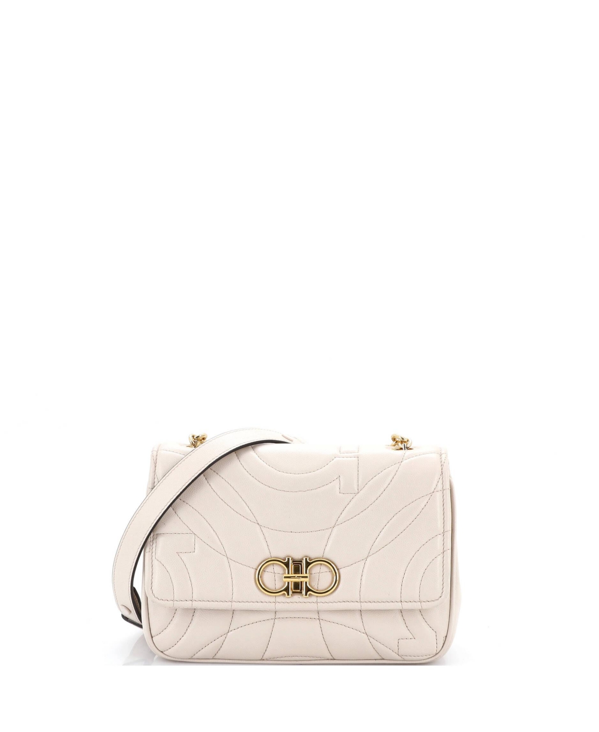 Click here for Pre-Owned Salvatore Ferragamo Small Gancini Turnlo... prices