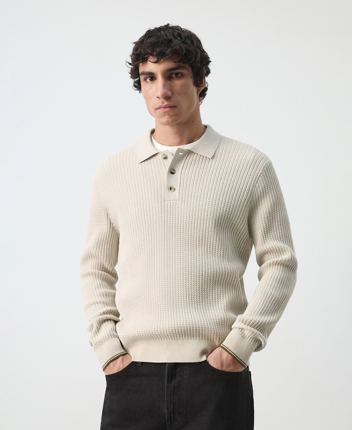 Click here for Mango Mens Cotton-Blend Braided Knitted Sweater -... prices