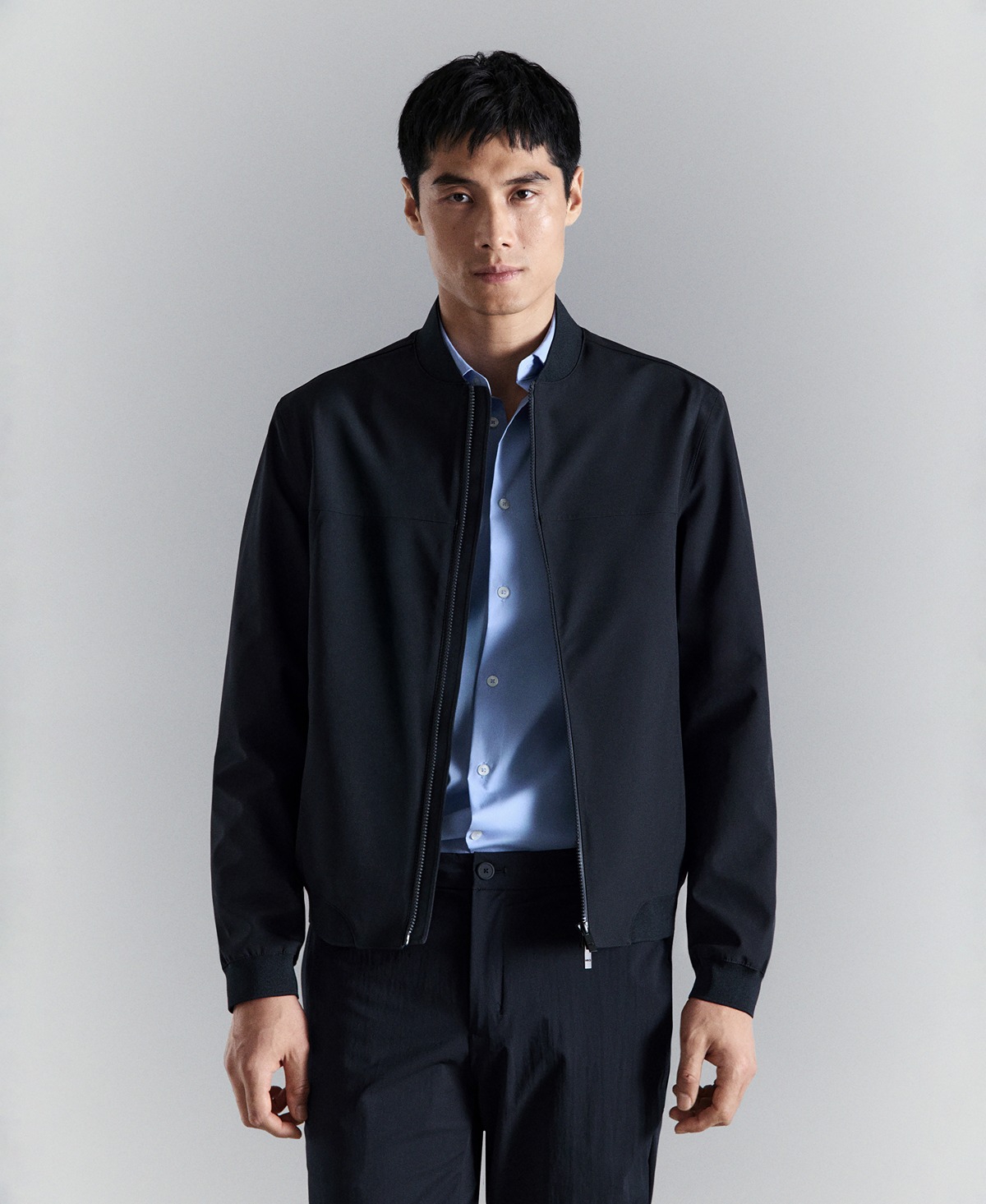 Click here for Mango Mens Water-Repellent Bomber Jacket - Navy prices