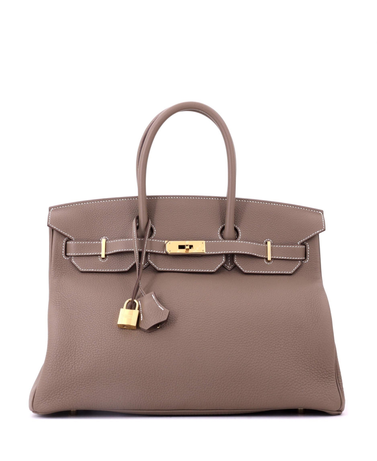 Click here for Pre-Owned HERMES Birkin 35 Handbag Grey Togo with... prices