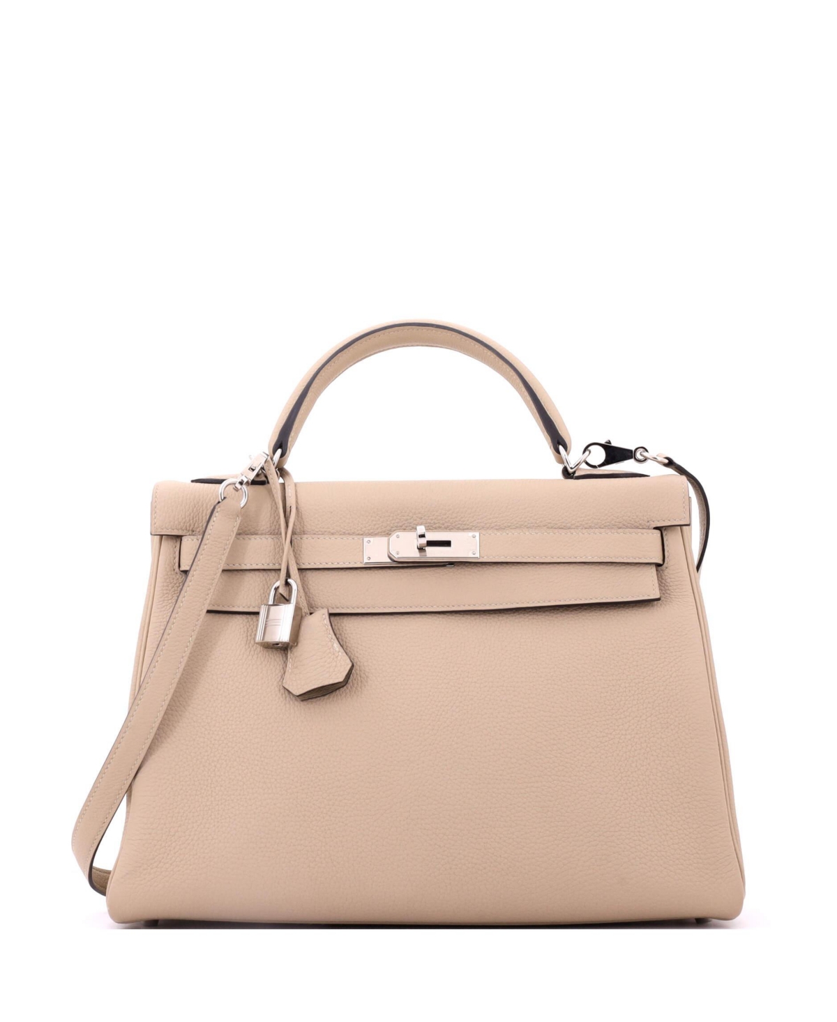 Click here for Pre-Owned HERMES Kelly 32 Handbag Light Togo with... prices