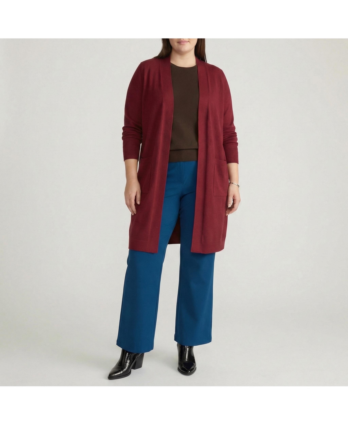 Click here for Universal Standard Plus Size Double Knit Sweater C... prices