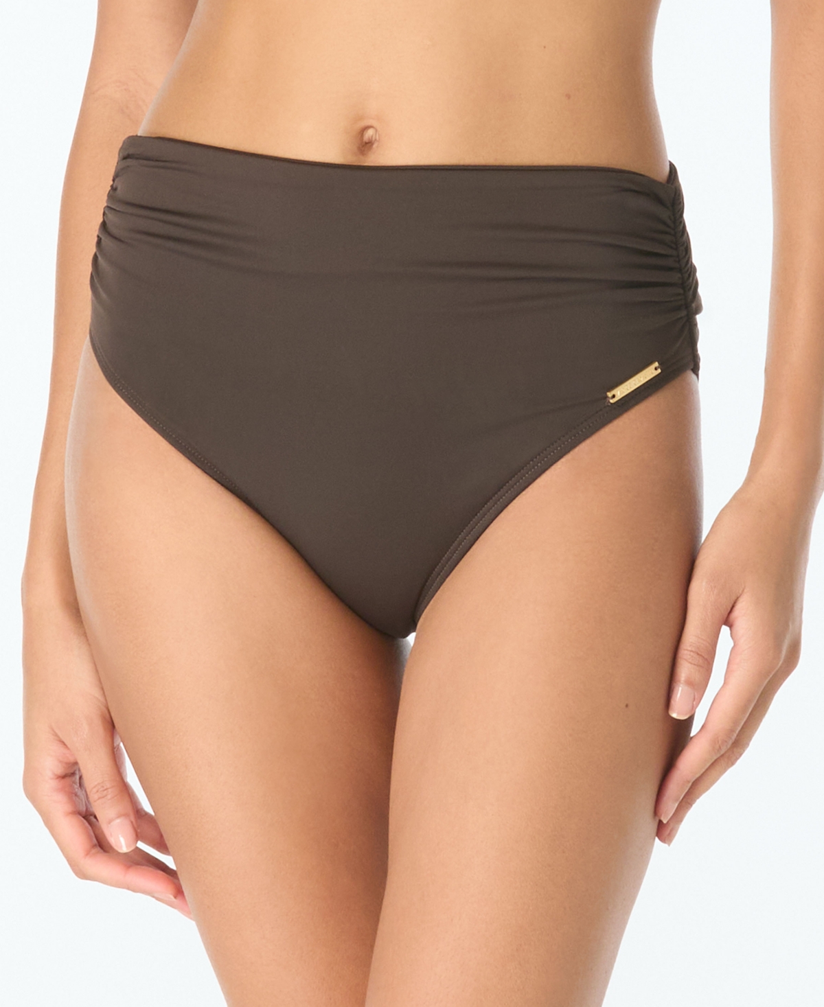 Click here for Vince Camuto High-Waisted Bikini Bottoms - Chocola... prices