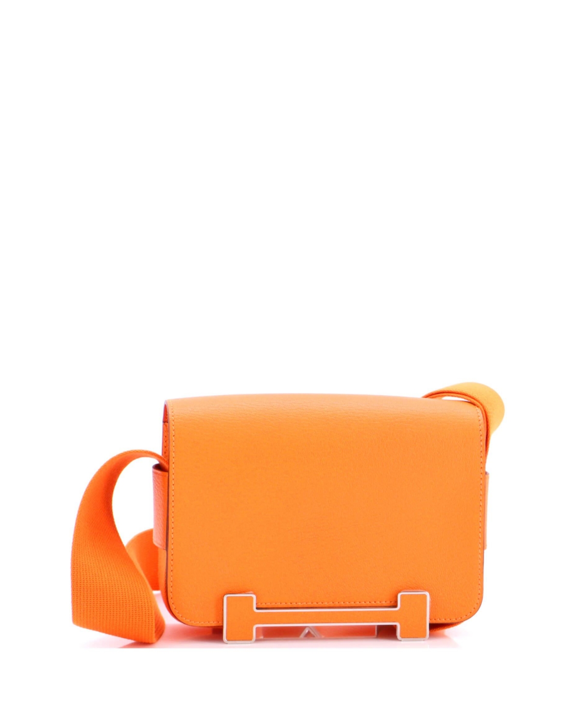 Click here for Pre-Owned HERMES Geta Bag Chevre Mysore - Orange prices