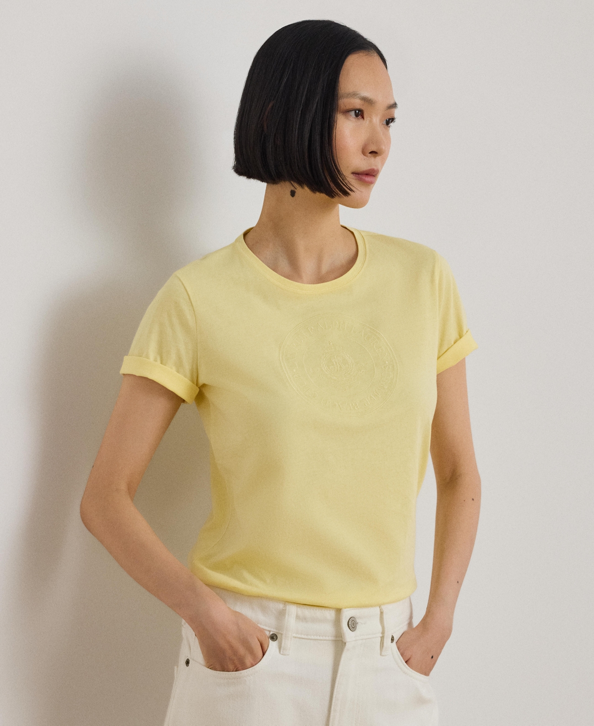 Click here for Lauren Ralph Lauren Womens Crewneck T-Shirt - Ligh... prices