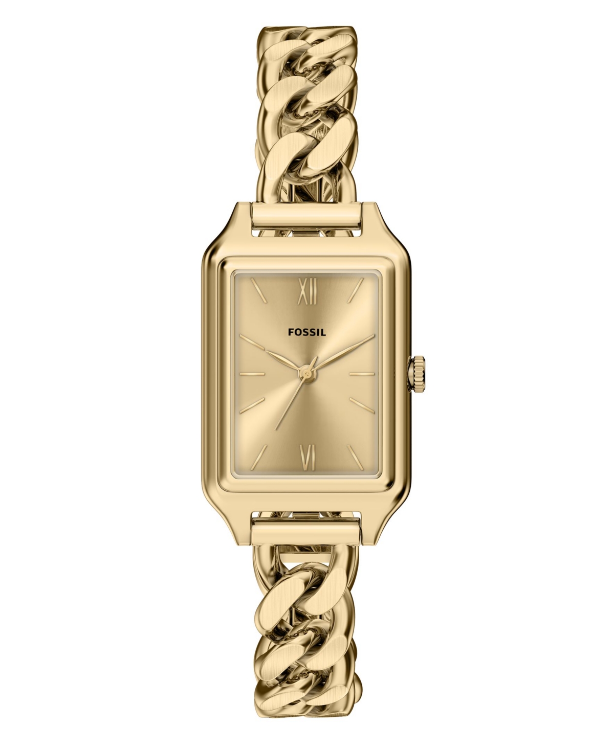 Click here for Fossil Womens Raquel Three-Hand Gold-Tone Stainles... prices