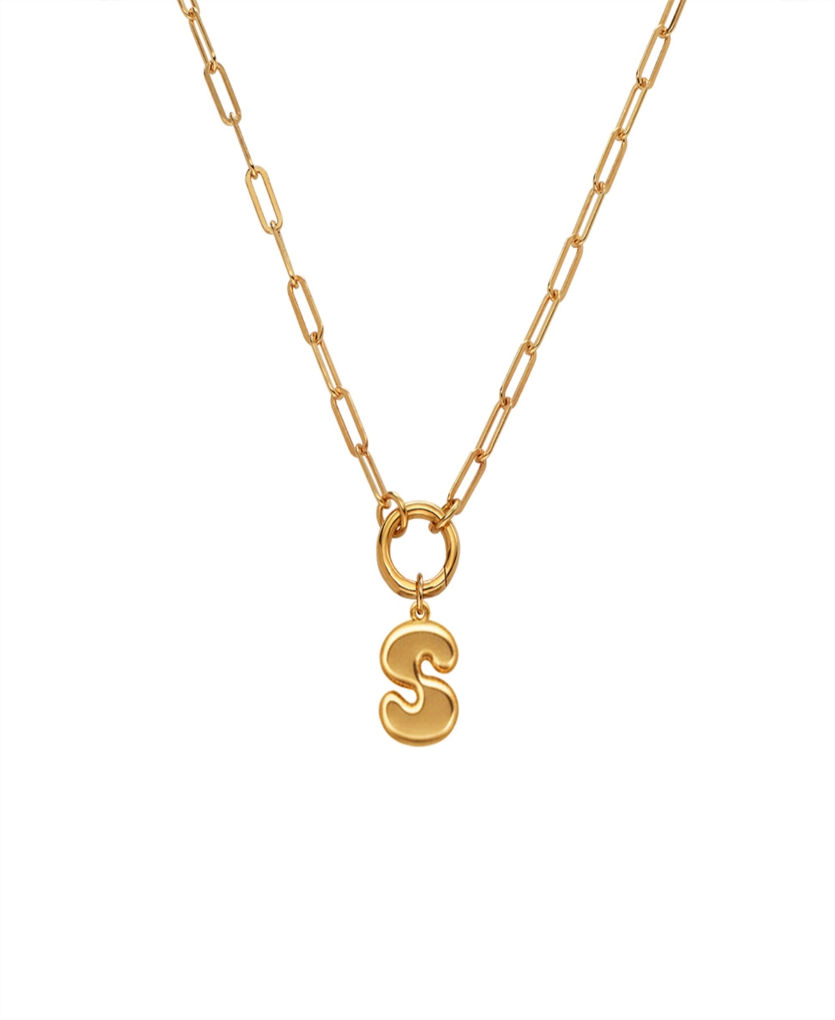 Click here for Oak & Luna Bubble Up Initial Necklace - Letter s prices