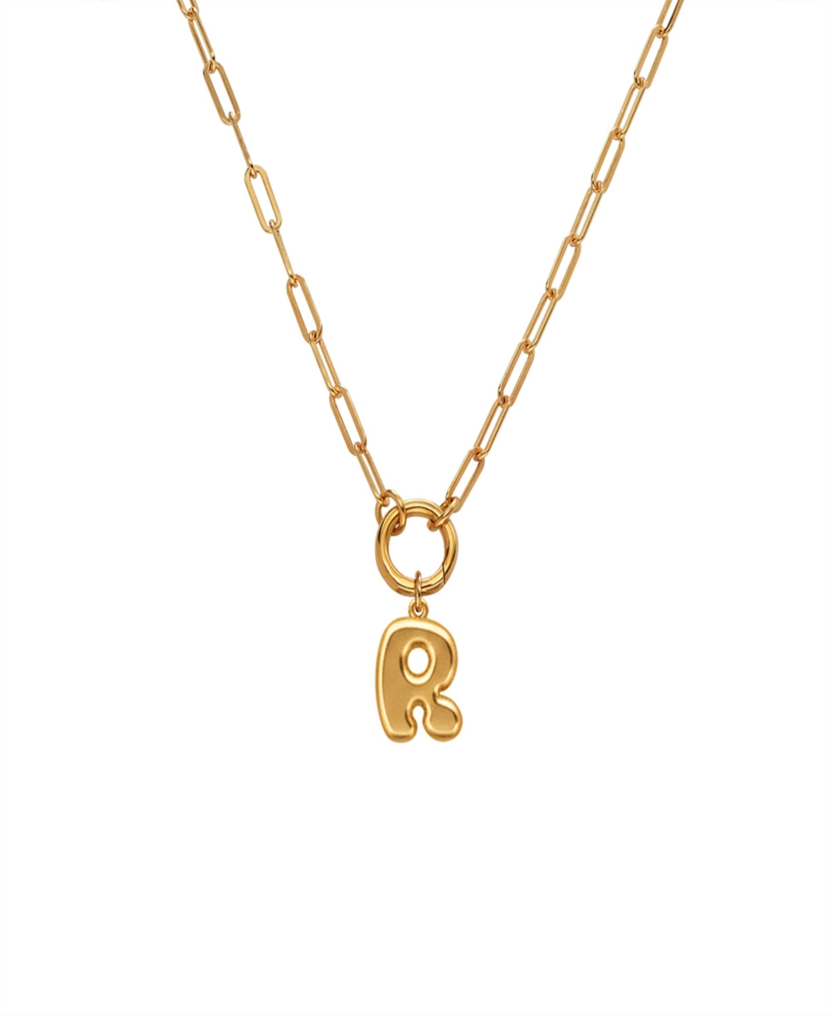 Click here for Oak & Luna Bubble Up Initial Necklace - Letter r prices