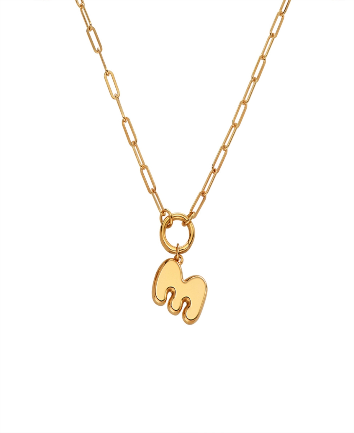 Click here for Oak & Luna Bubble Up Initial Necklace - Letter m prices