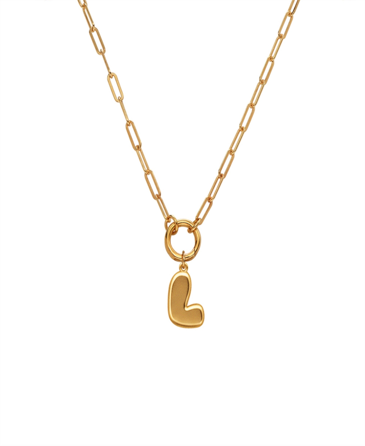 Click here for Oak & Luna Bubble Up Initial Necklace - Letter l prices