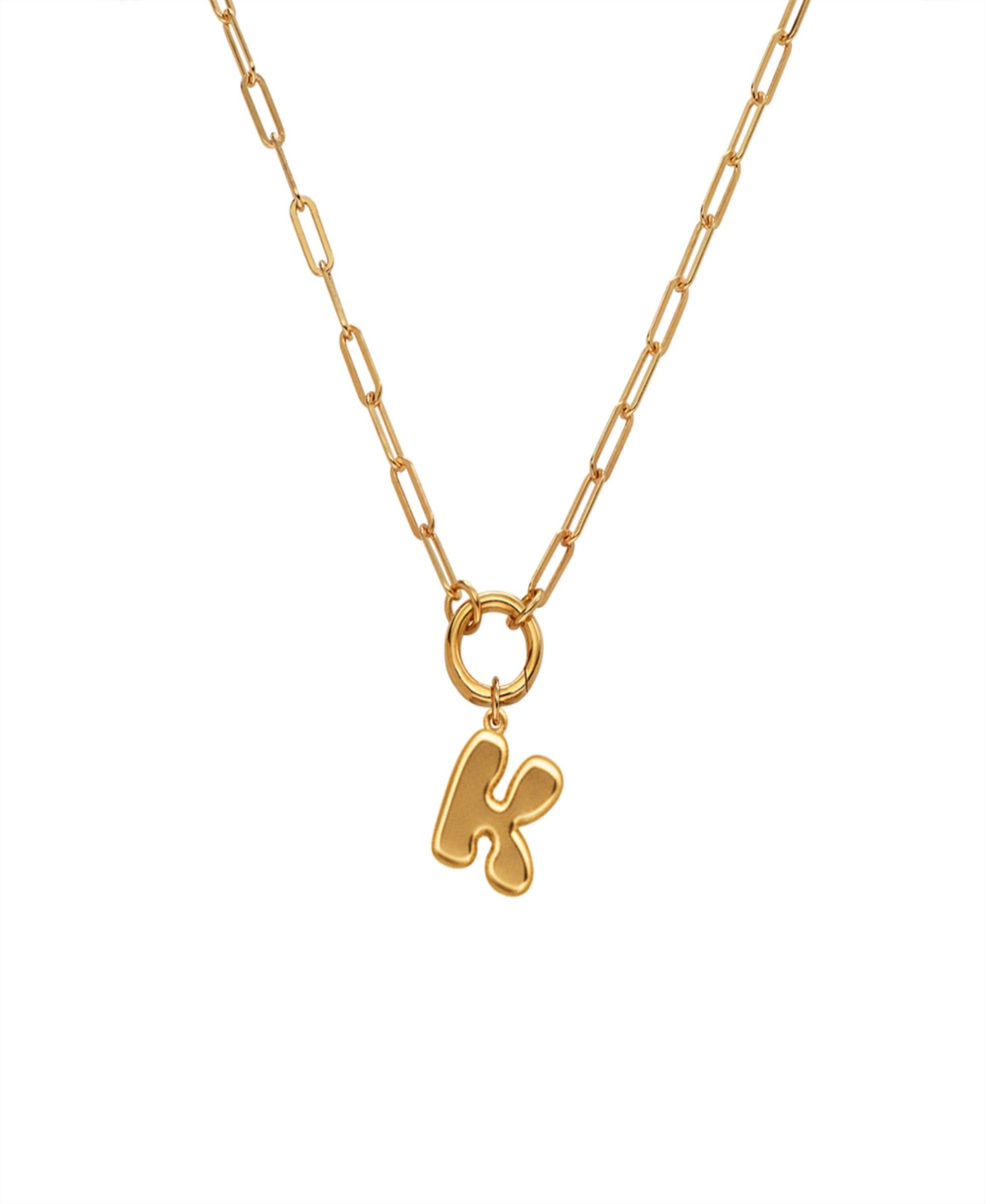 Click here for Oak & Luna Bubble Up Initial Necklace - Letter k prices