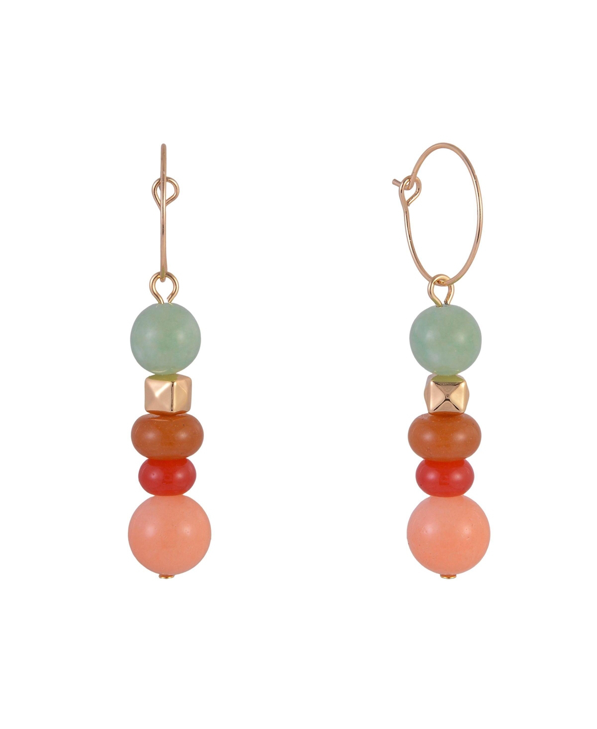 Click here for Rachel Rachel Roy Hoop Earrings with Aventurine Be... prices