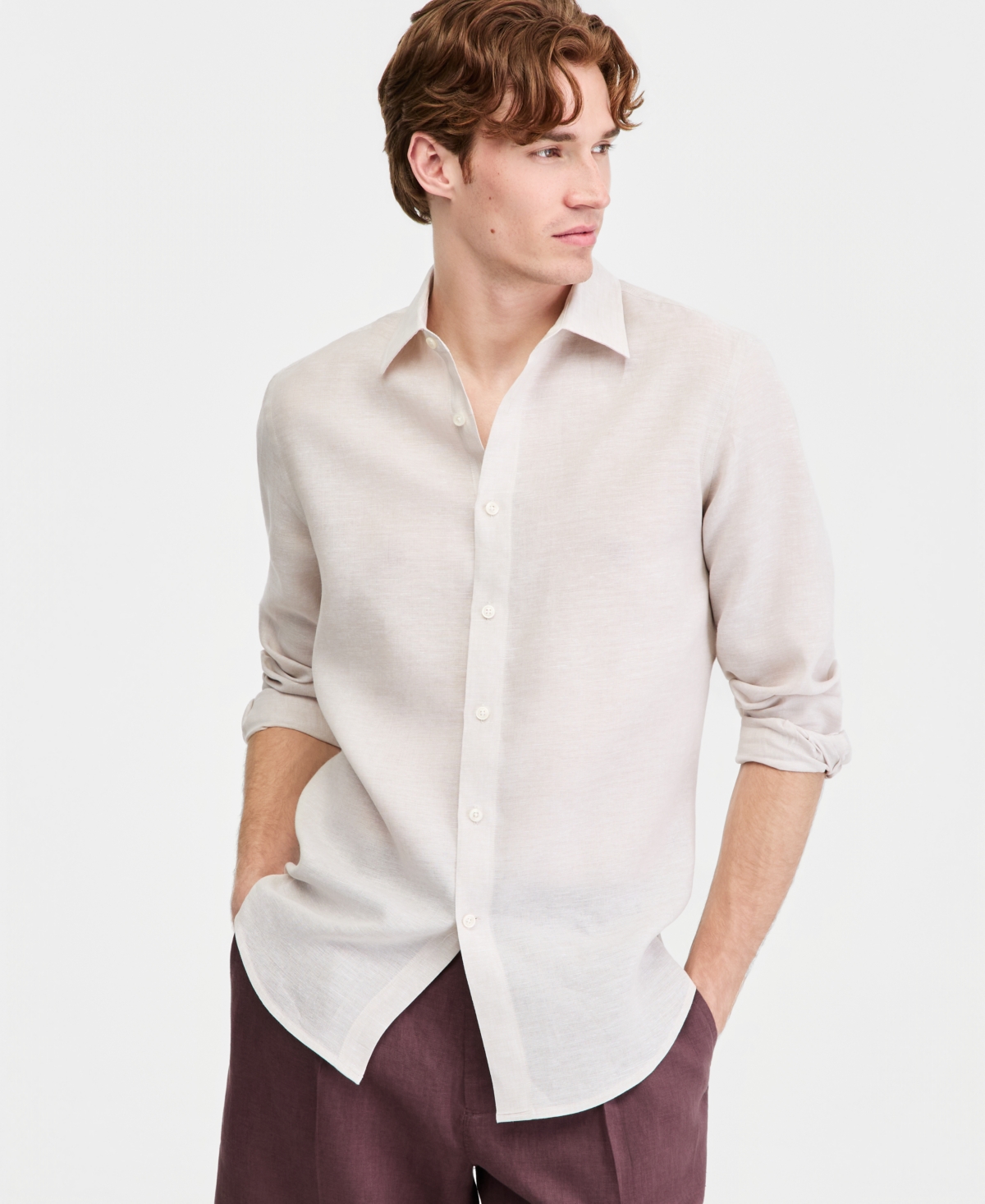 Click here for Club Room Mens 100 Linen Shirt  Created for Macys... prices