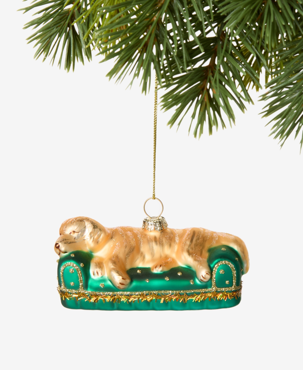 Click here for Holiday Lane Pets Dog Lying on the Sofa Ornament... prices